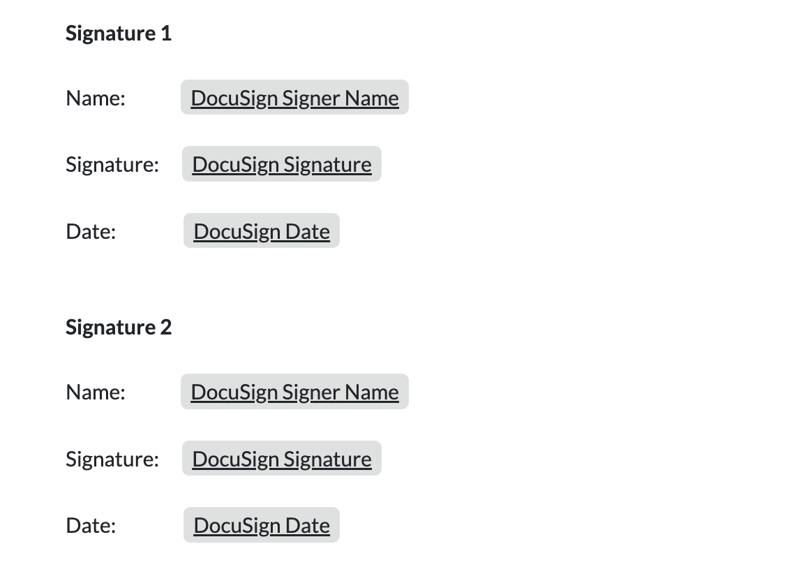 Using DocuSign Tags in a Document Template – WizeHive