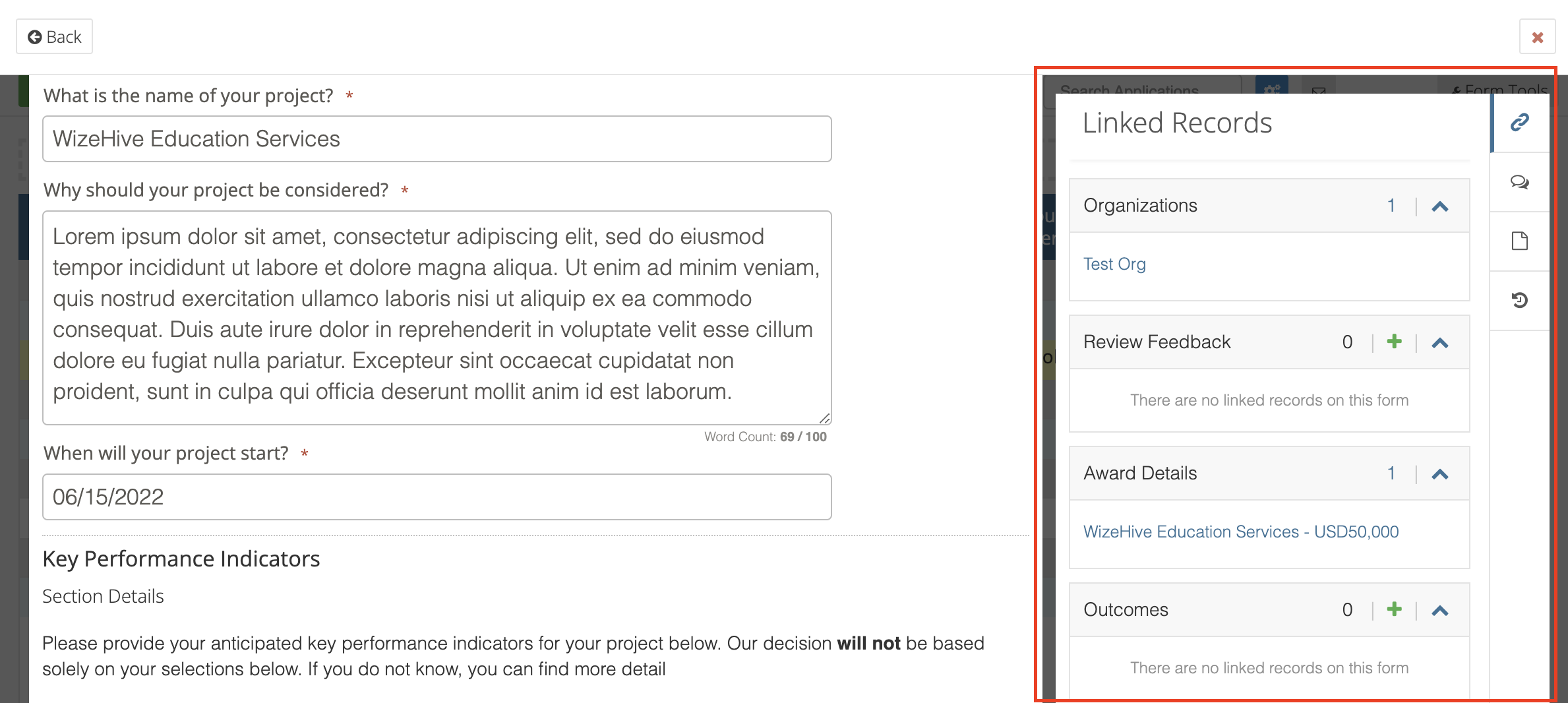 Linking Forms – WizeHive