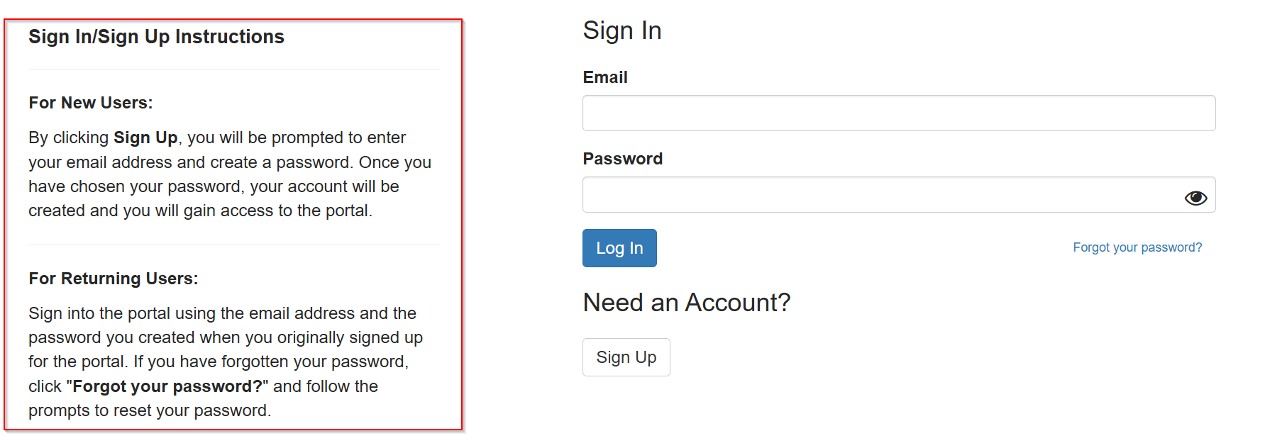 Submission Portal Login Page Text – WizeHive